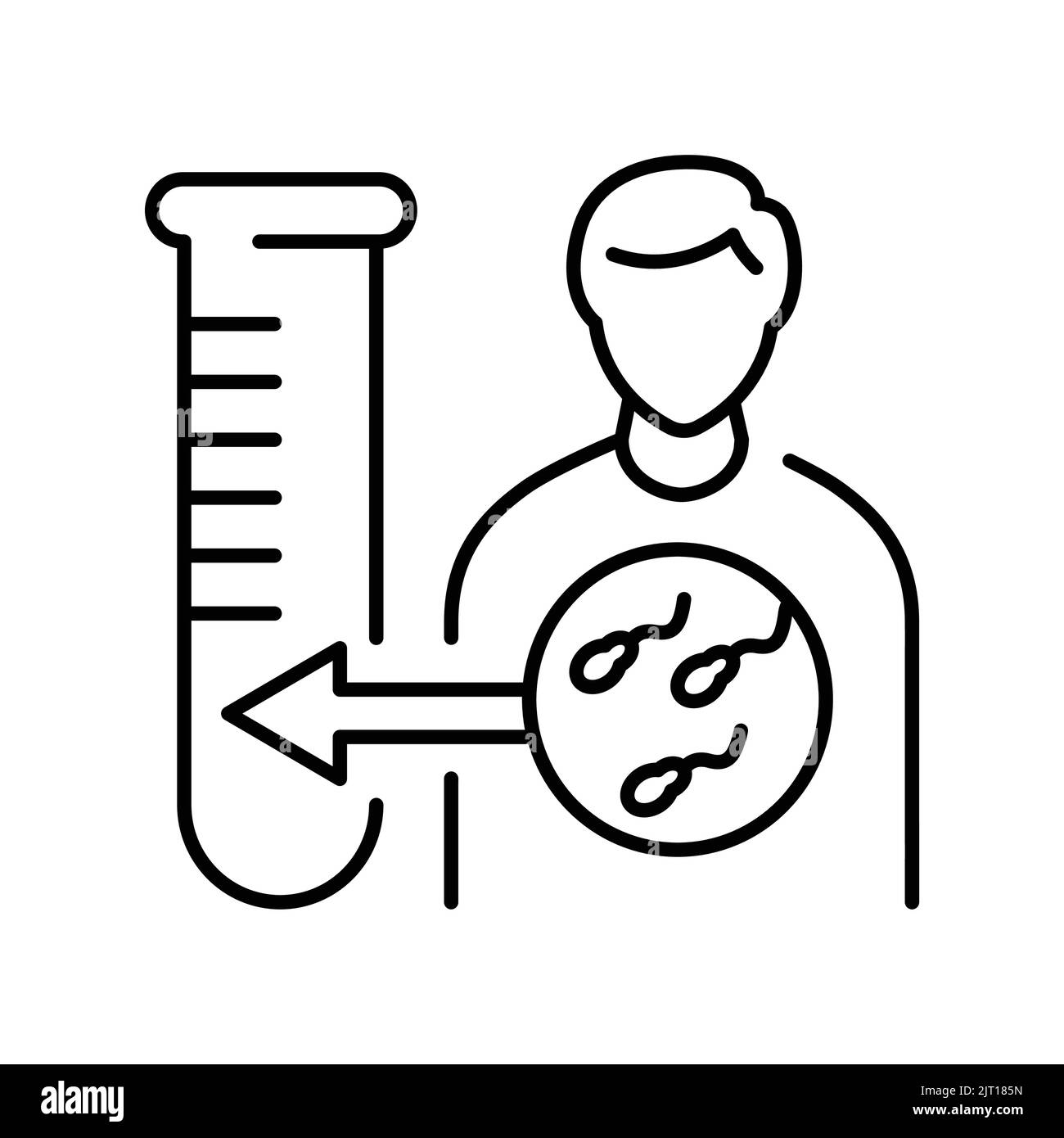 Sperm donation olor line icon. Pregnancy. Pictogram for web page ...