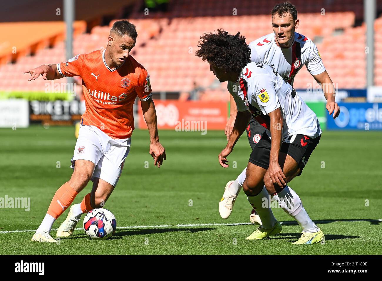 Jerry Yates #9 of Blackpool in action during the game Stock Photo - Alamy