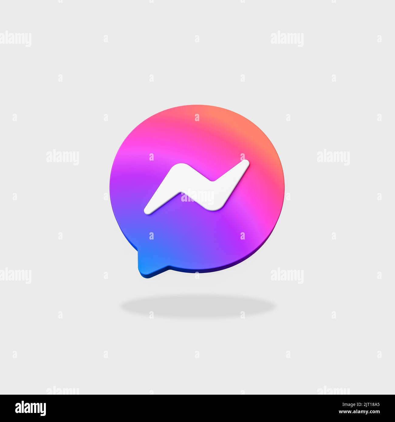 Messenger Logo on Flat Gray Background Stock Photo - Alamy
