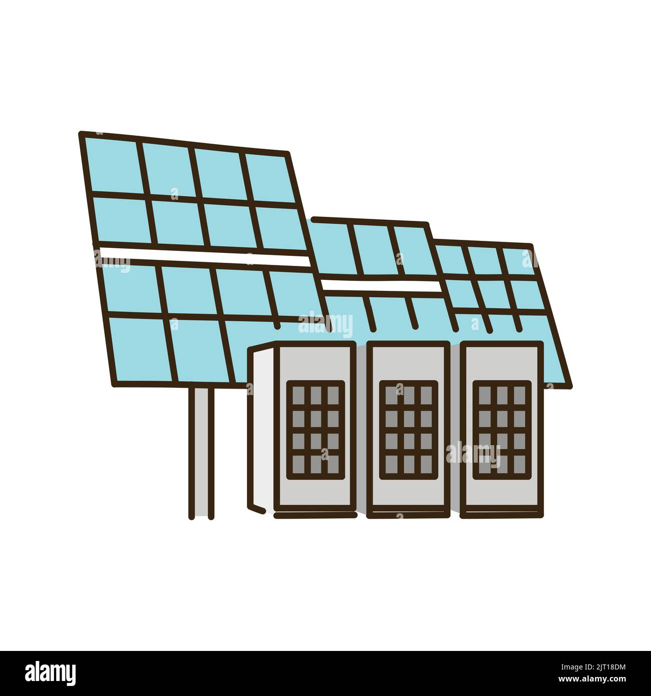Solar battery color line icon. Renewable energy sources. Pictogram for ...