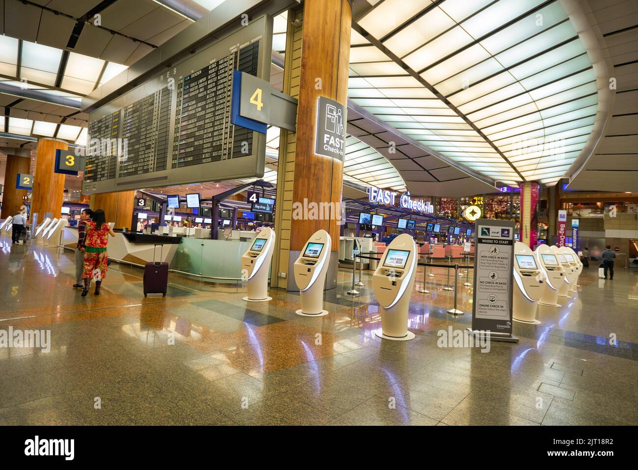SINGAPORE - CIRCA JANUARY, 2020: self-service facilities at Terminal 2 ...