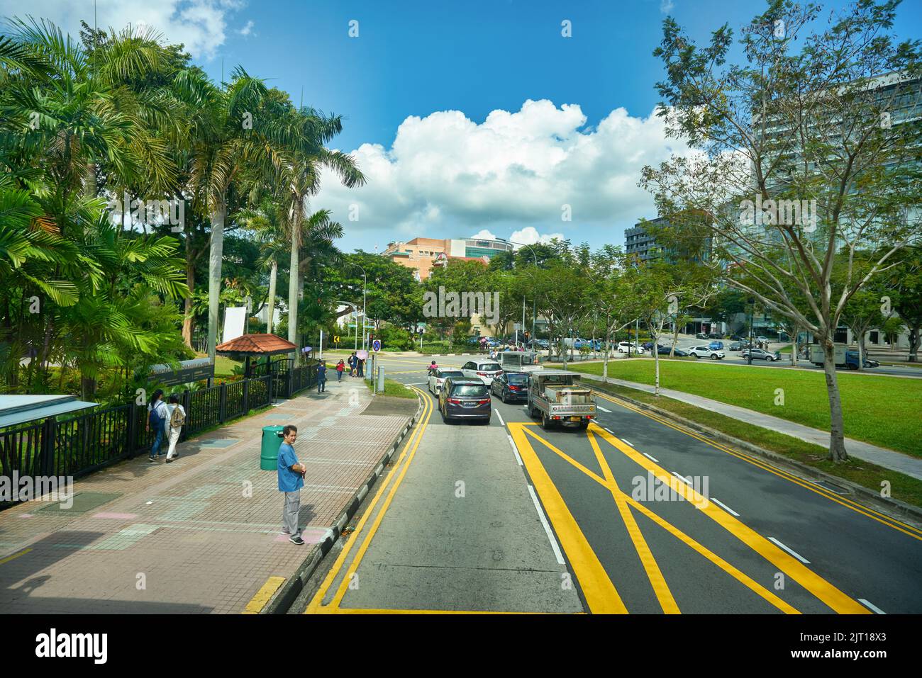 SINGAPORE - CIRCA JANUARY, 2020: street level view of Singapore Stock ...