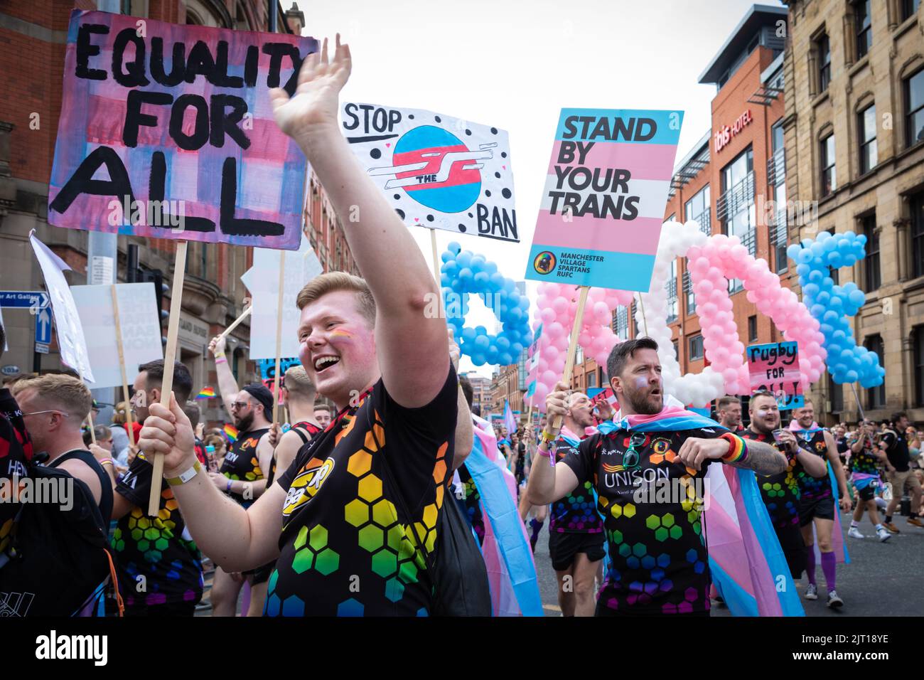 Manchester, UK. 27th Aug, 2022. The LGBTQIA community come together ...
