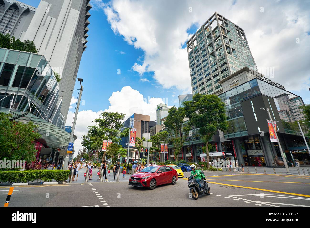 SINGAPORE - CIRCA JANUARY, 2020: street level view of Singapore Stock ...