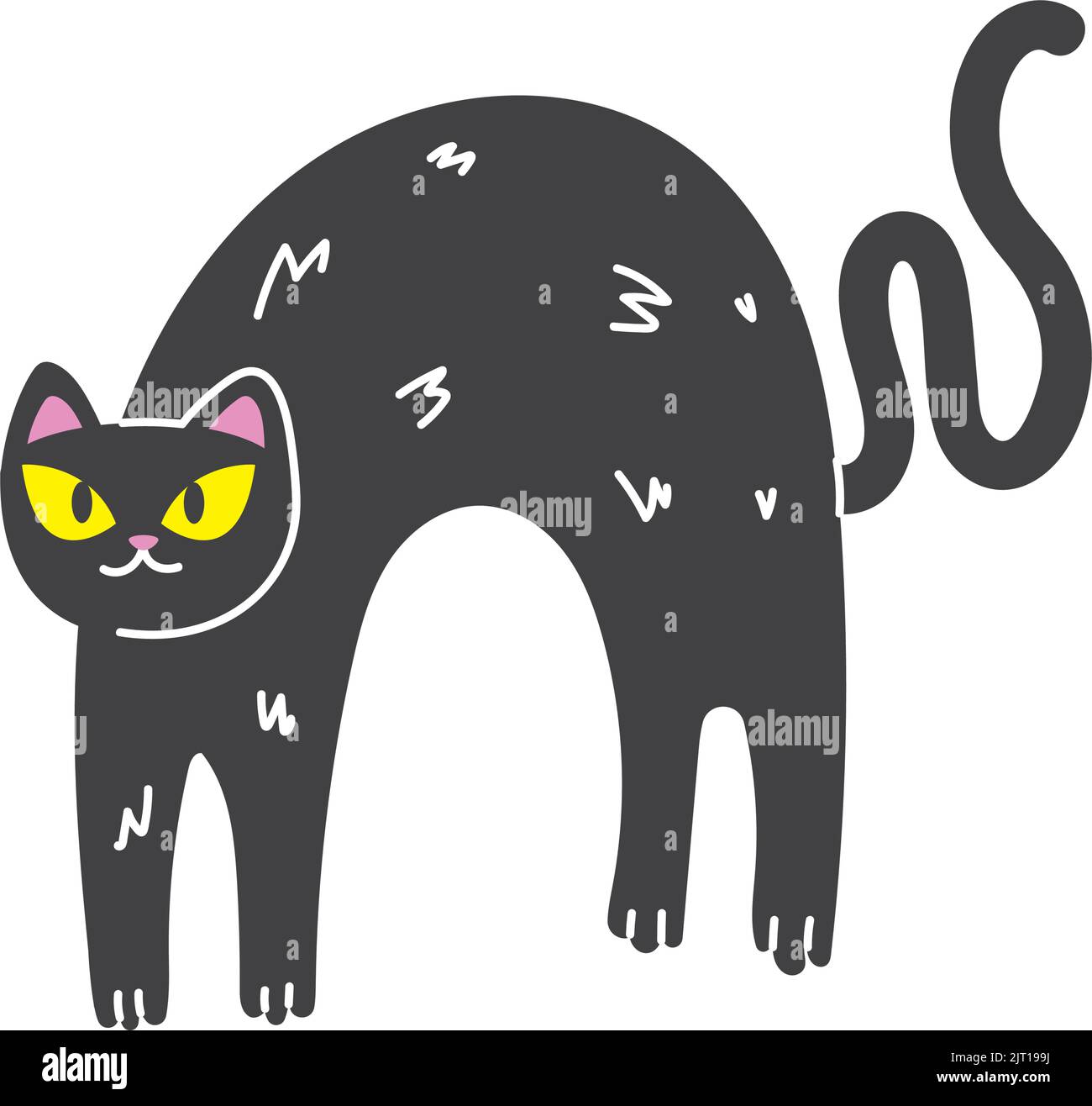 halloween witch black cat h character Stock Vector Image & Art - Alamy