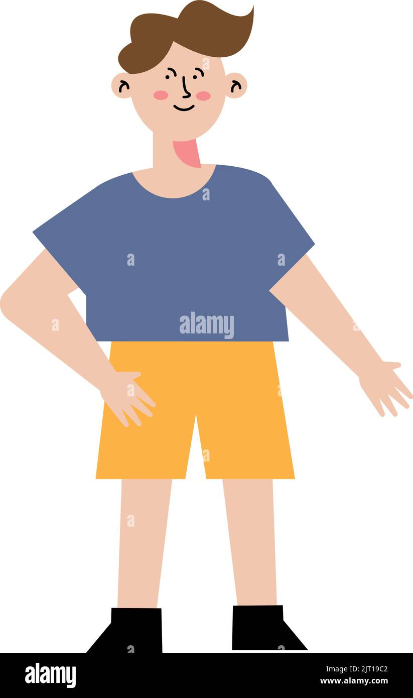 korean young boy standing character Stock Vector Image & Art - Alamy