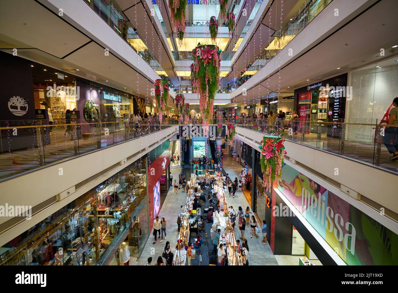 SINGAPORE - CIRCA JANUARY, 2020: interior shot of the shopping mall in ...