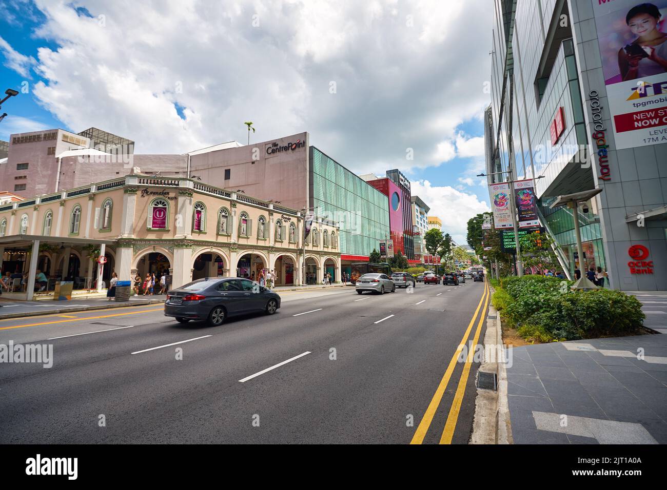 SINGAPORE - CIRCA JANUARY, 2020: street level view of Singapore Stock ...