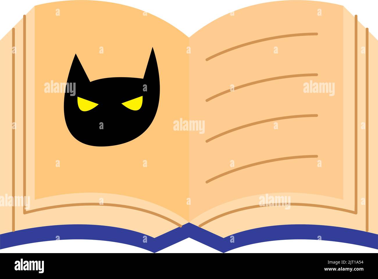halloween magic book with cat Stock Vector Image & Art - Alamy