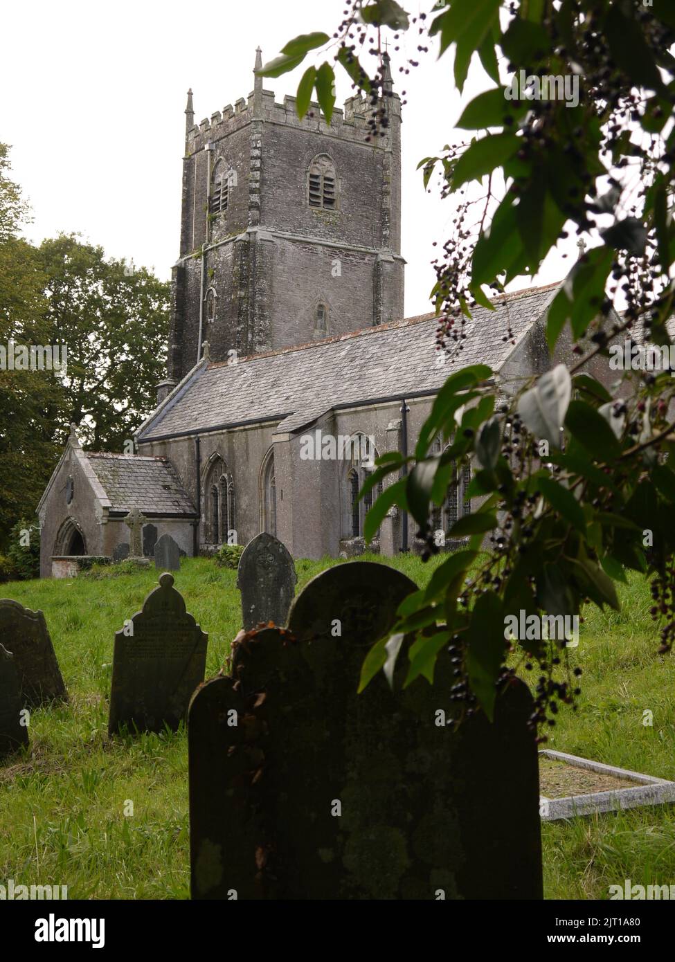 Vertical shot of Landulph Church (parish church of St Leonard & St ...