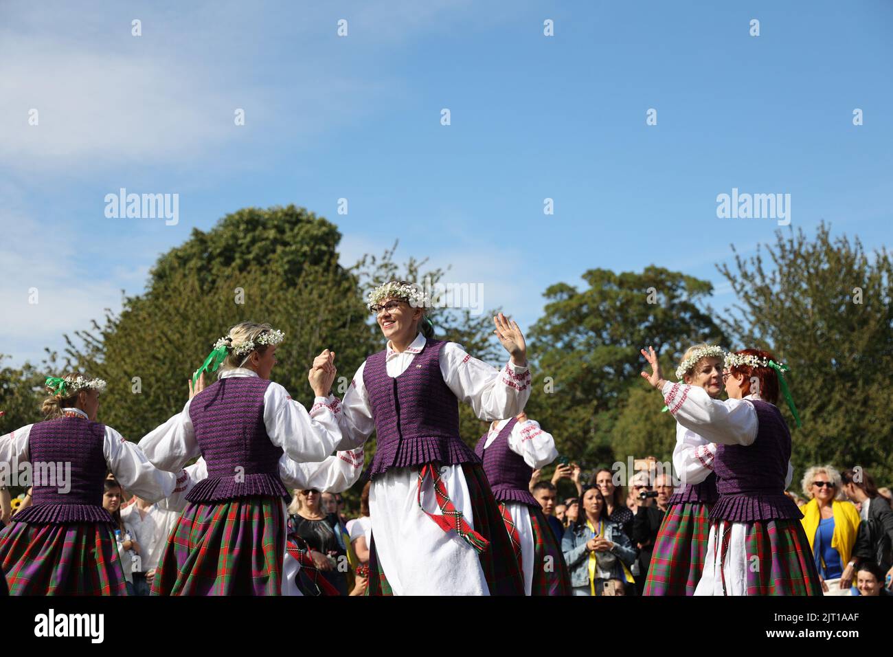 Dancers at a family day event organised by Ukrainian Crisis Centre ...