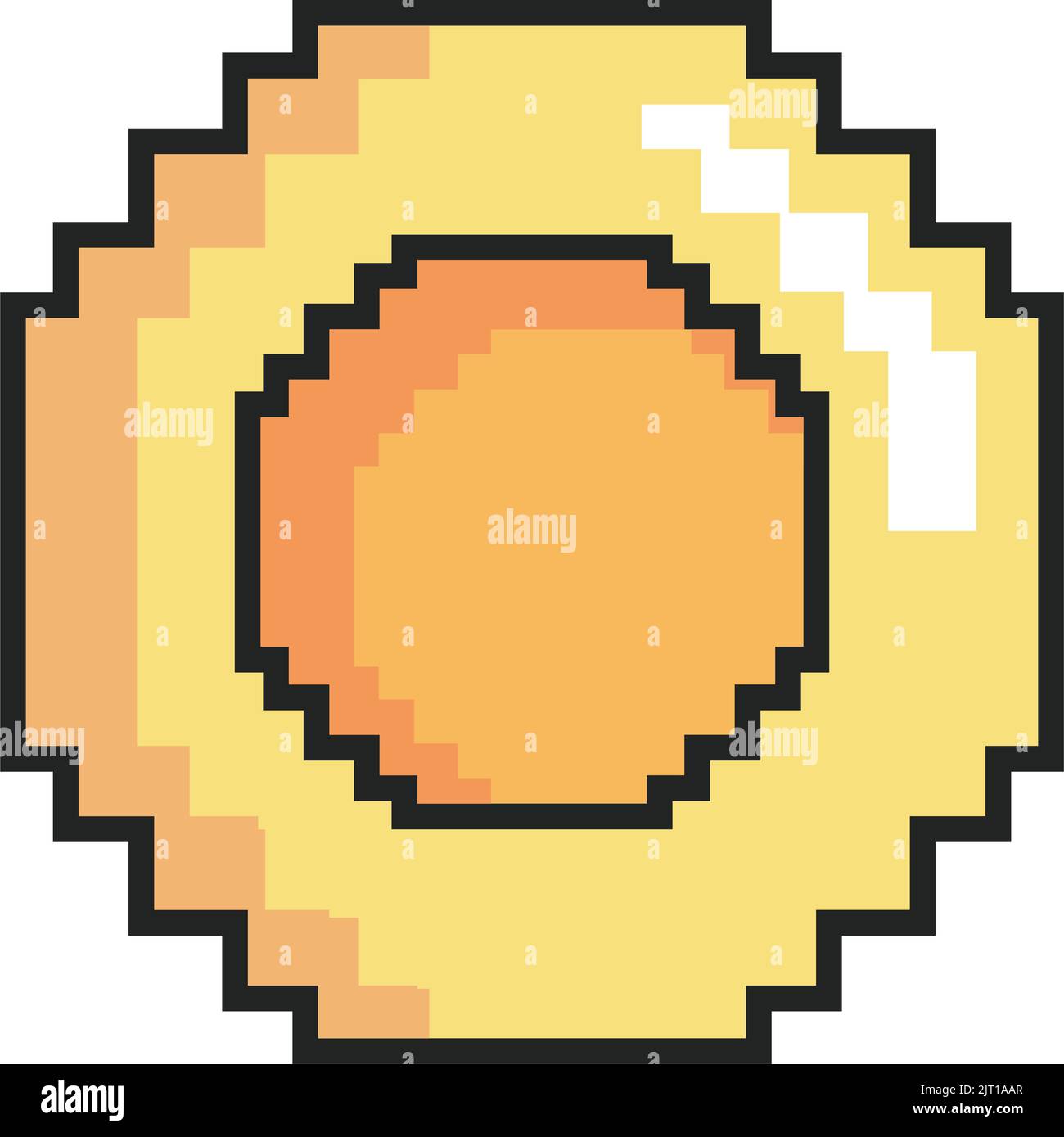 pixel art golden coin Stock Vector Image & Art - Alamy