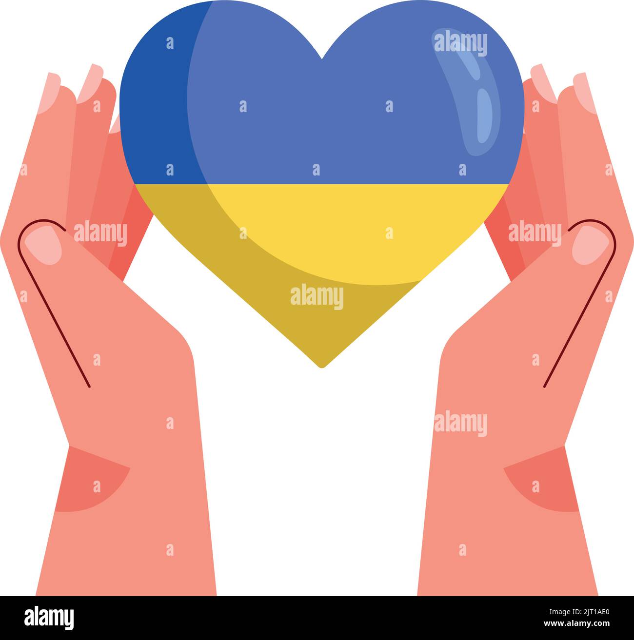 hands protecting ukraine heart icon Stock Vector Image & Art - Alamy