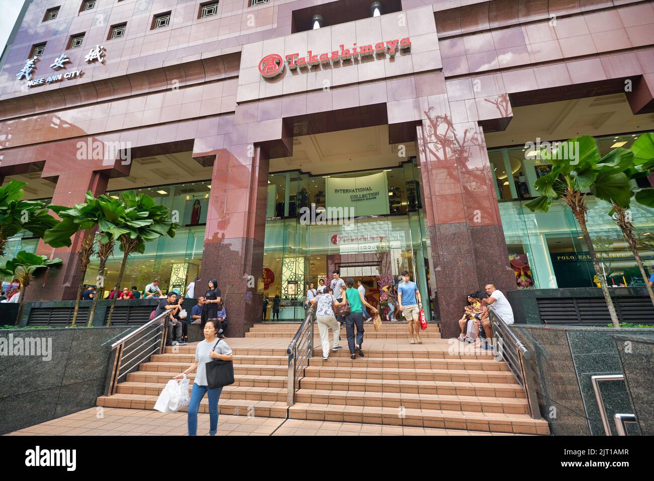 SINGAPORE - CIRCA JANUARY, 2020: entrance to Takashimaya Department Store at Nge Ann City ...