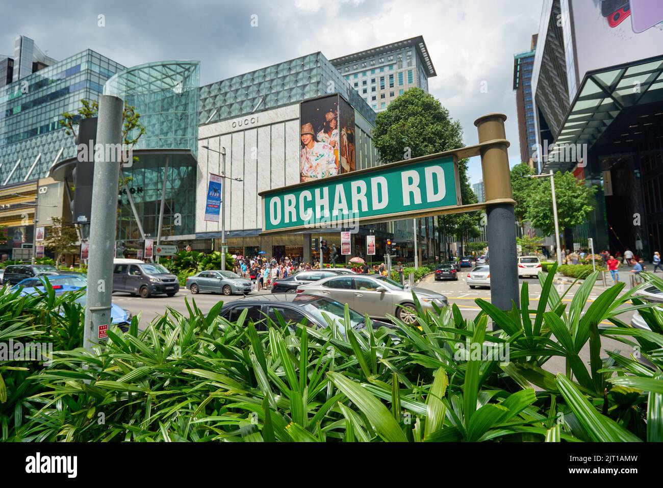 SINGAPORE - CIRCA JANUARY, 2020: close up shot of Orchard Road sign as ...