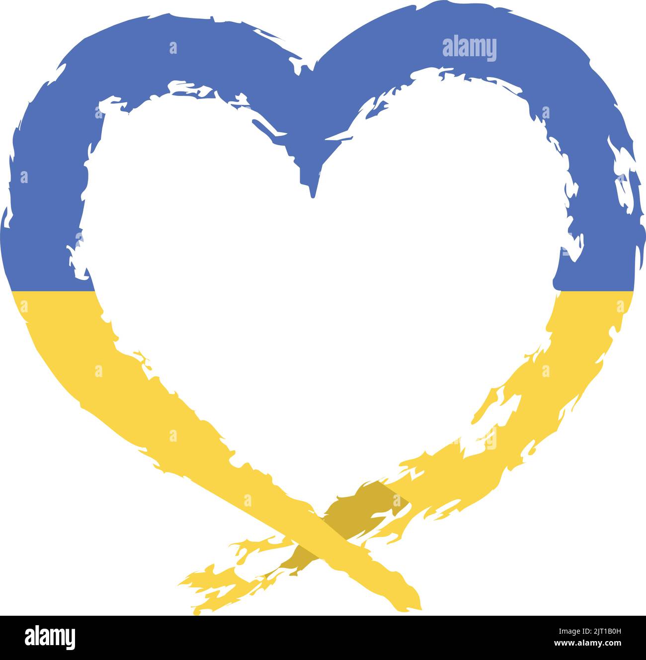 Heart painted ukrainian flag Stock Vector Images - Alamy