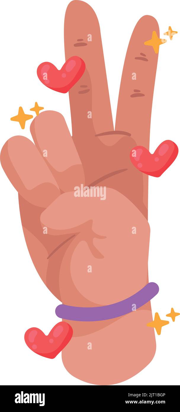 hand peace and love symbol Stock Vector Image & Art - Alamy