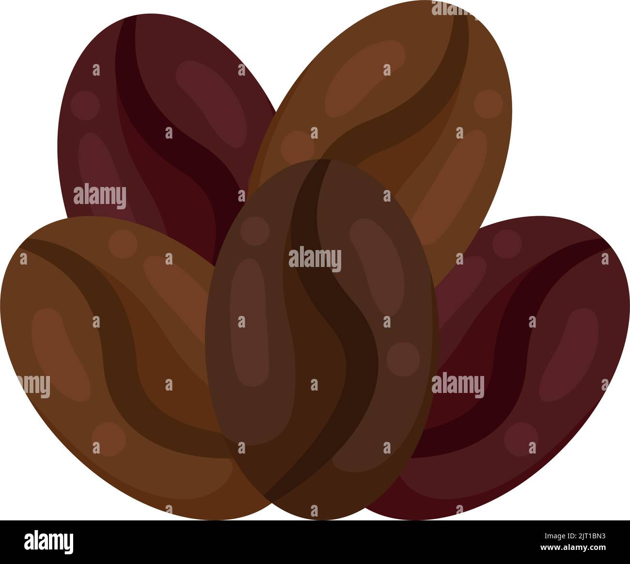 Four coffee beans Stock Vector Images - Alamy