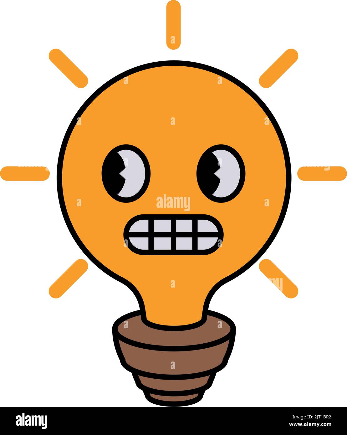 bulb cartoon retro character Stock Vector Image & Art - Alamy