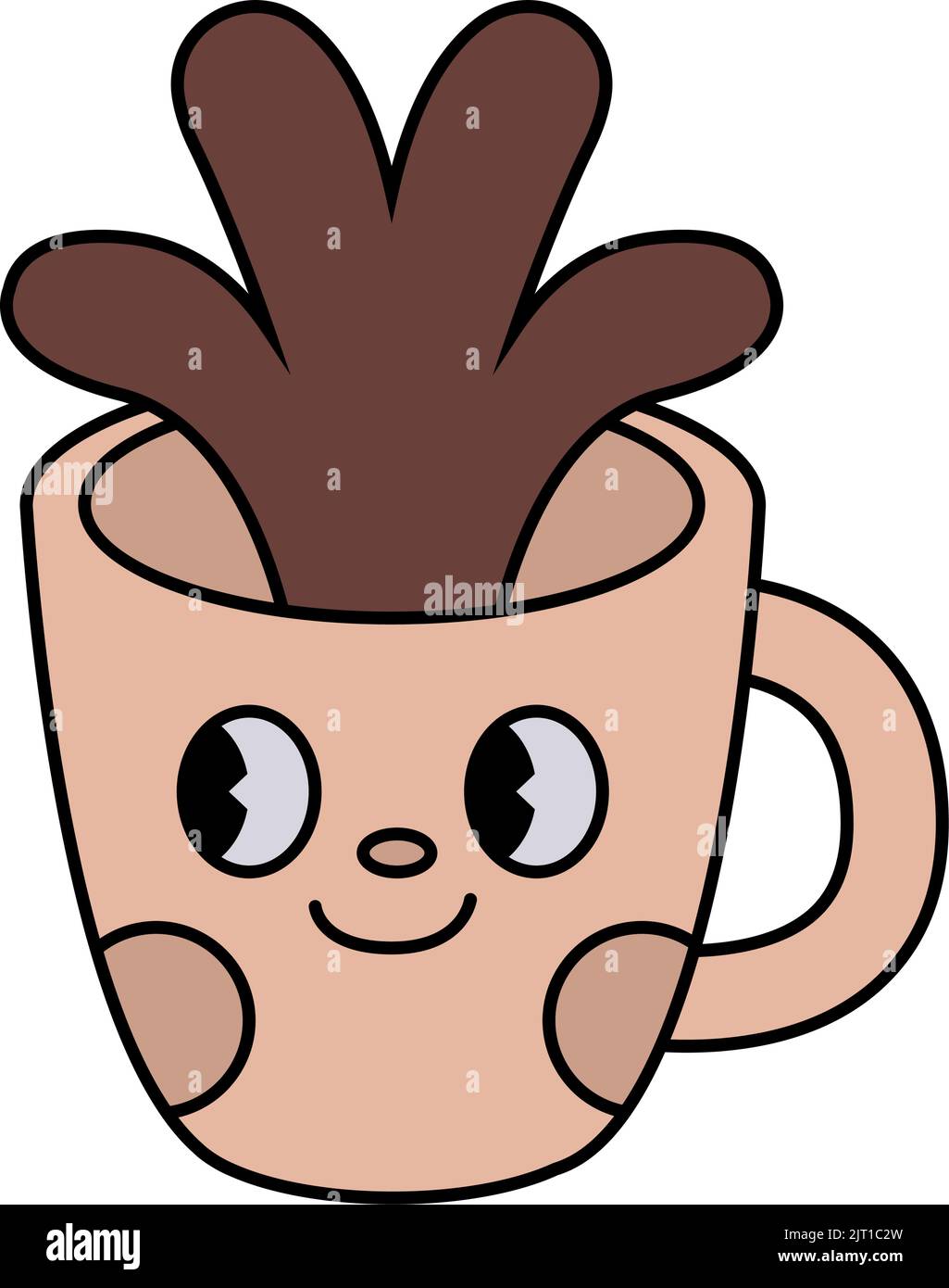 coffee cartoon retro character Stock Vector Image & Art - Alamy