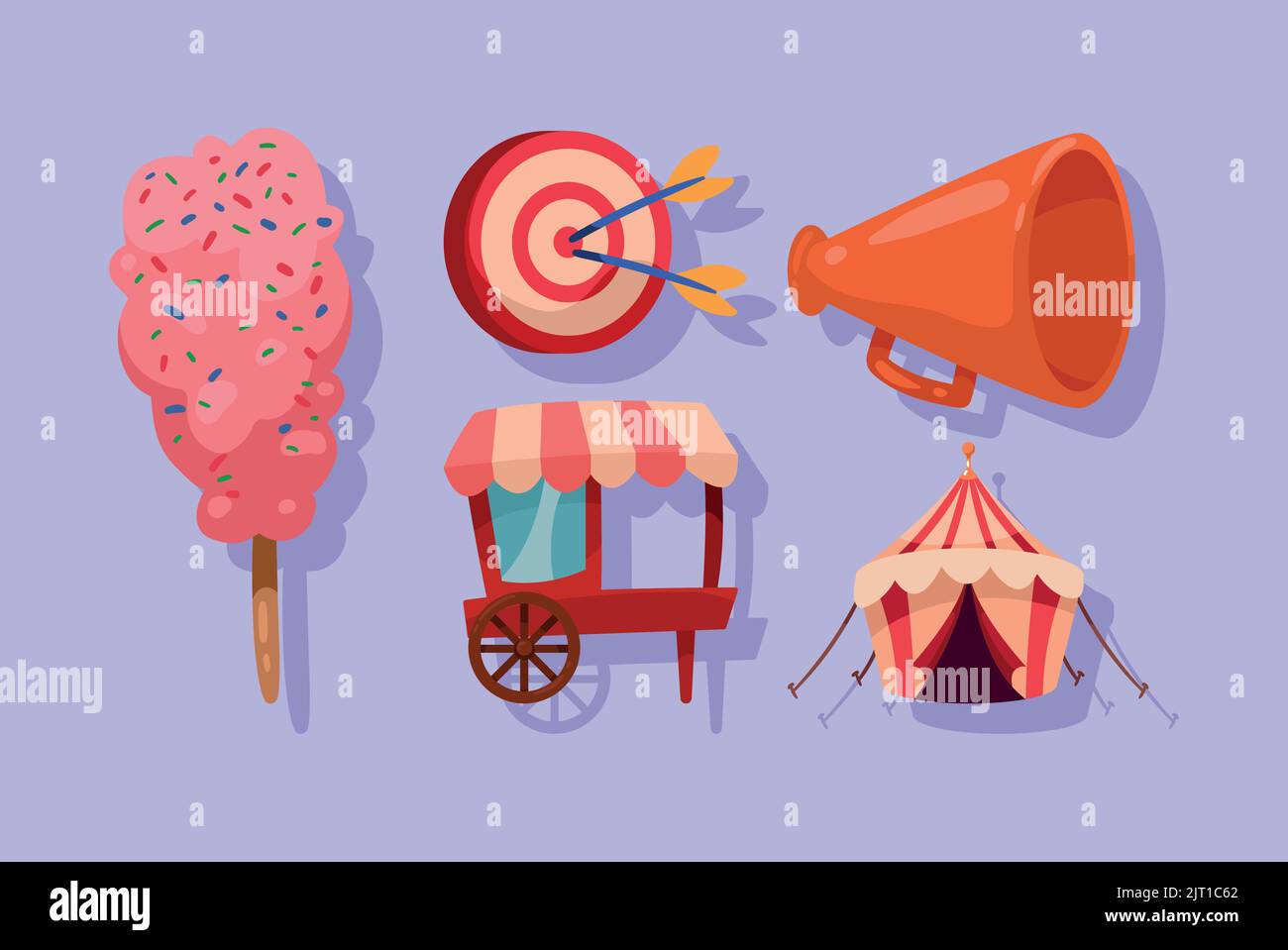 five carnival fair icons Stock Vector Image & Art - Alamy