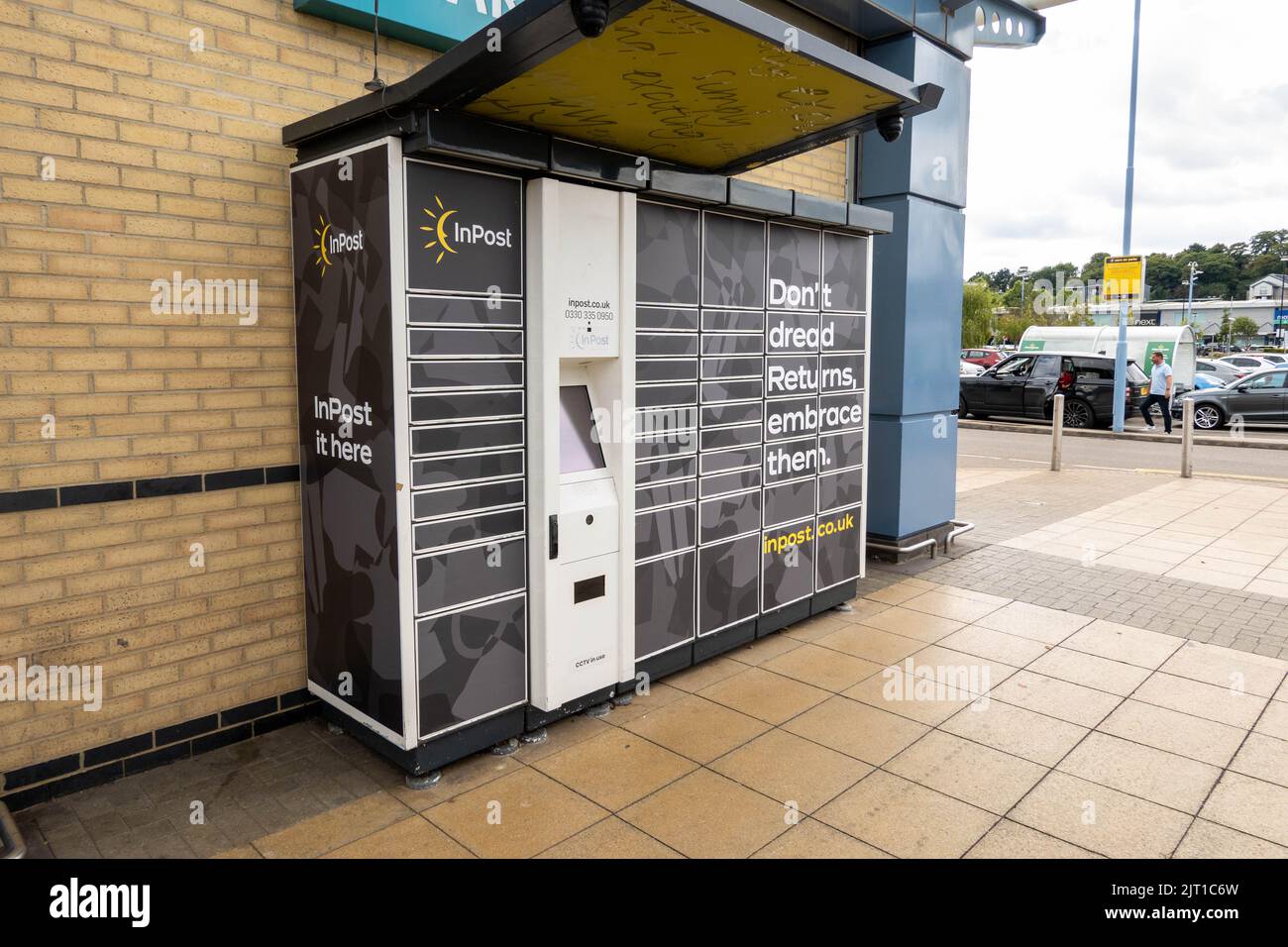 Post lockers outside Morrisons supermarket Riverside retail Park ...