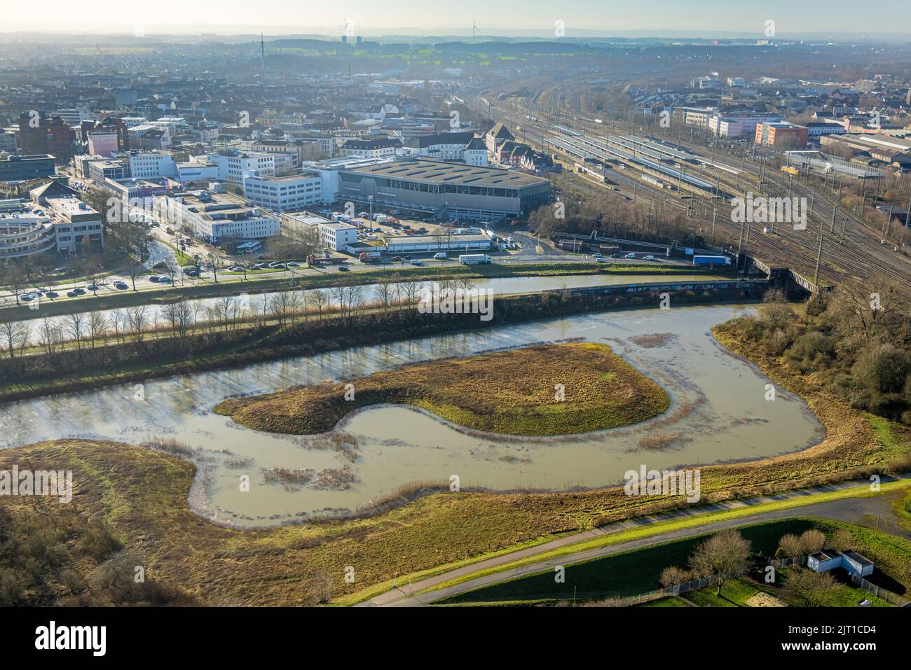 Datteln hamm canal and river lippe with view to hamm airfield hi-res stock photography and ...