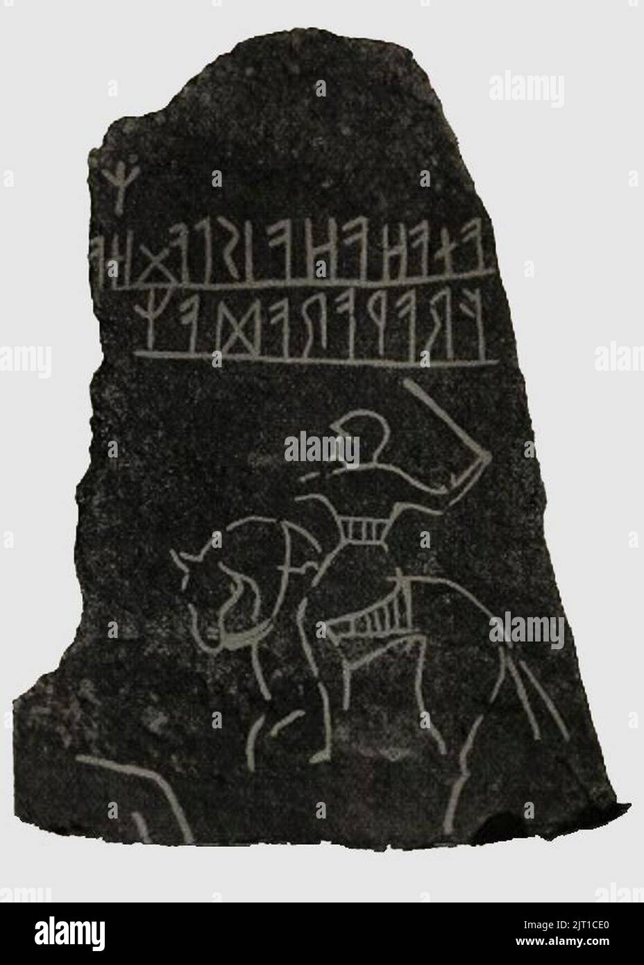 Early Runic stone Hagby Möjebro Uppland Sweden - right to left script ...