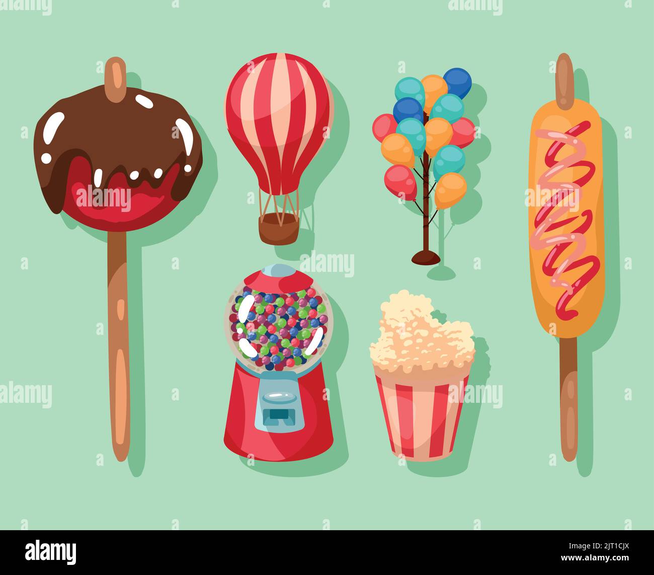 six carnival fair icons Stock Vector Image & Art - Alamy