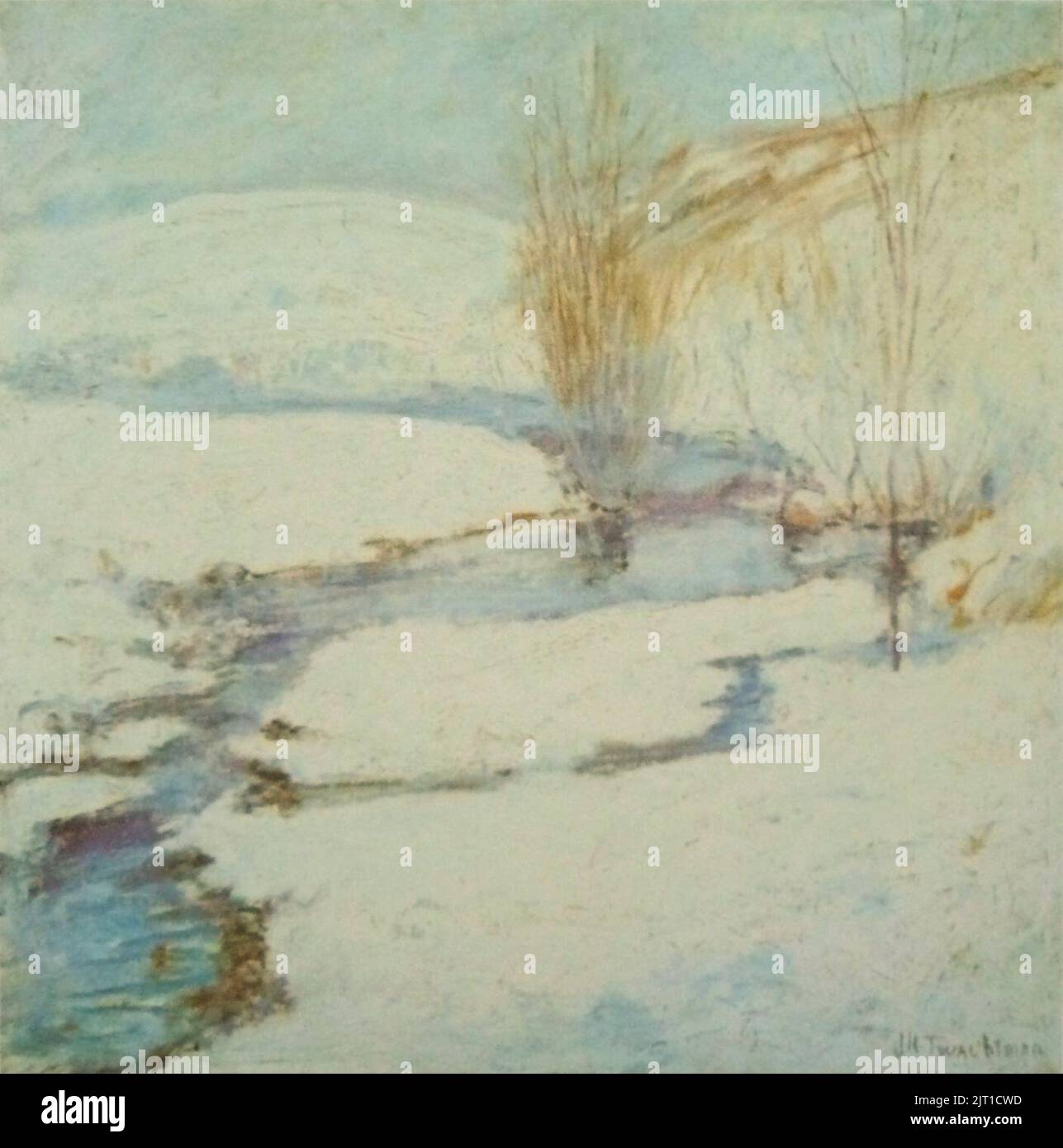 John Henry Twachman - Paysage d'hiver Stock Photo - Alamy