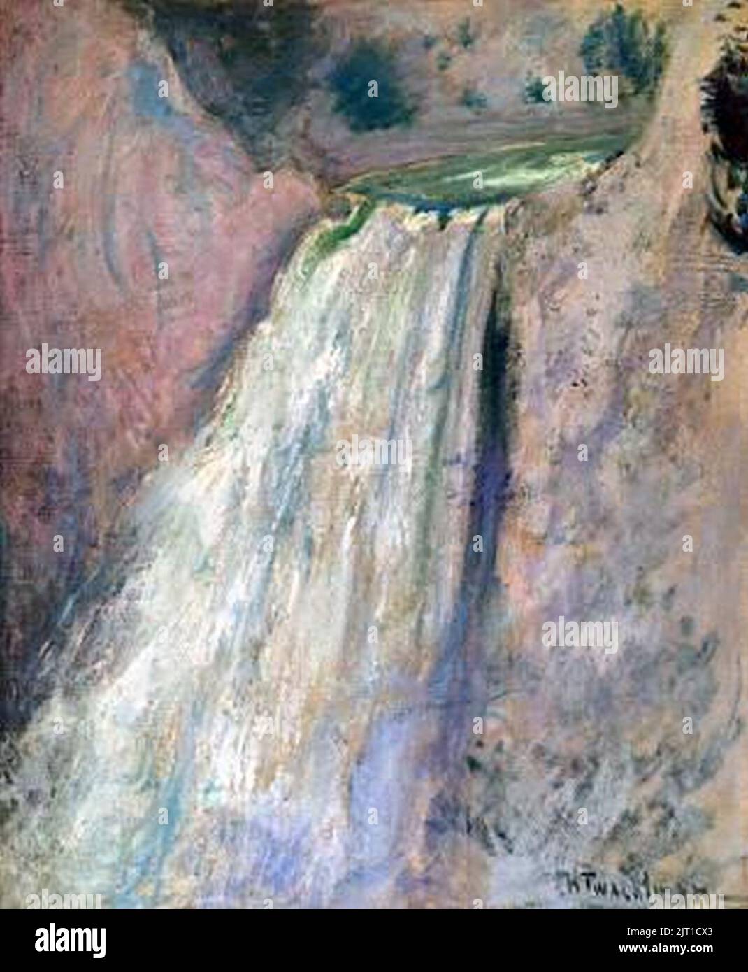 John Henry Twatchman - Waterfall, Yellowstone Stock Photo - Alamy