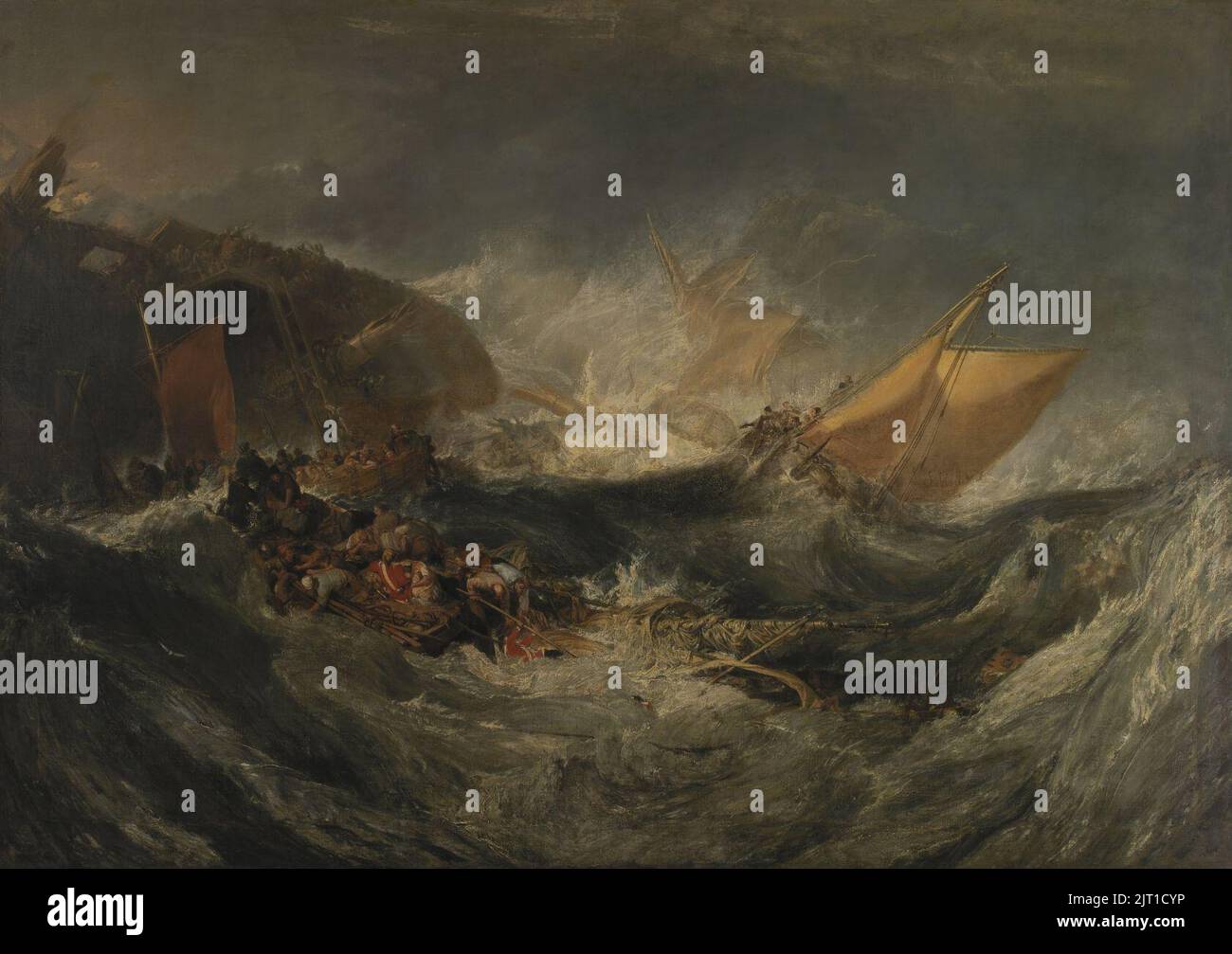 Joseph Mallord William Turner - The Wreck of a Transport Ship (c. 1810 ...