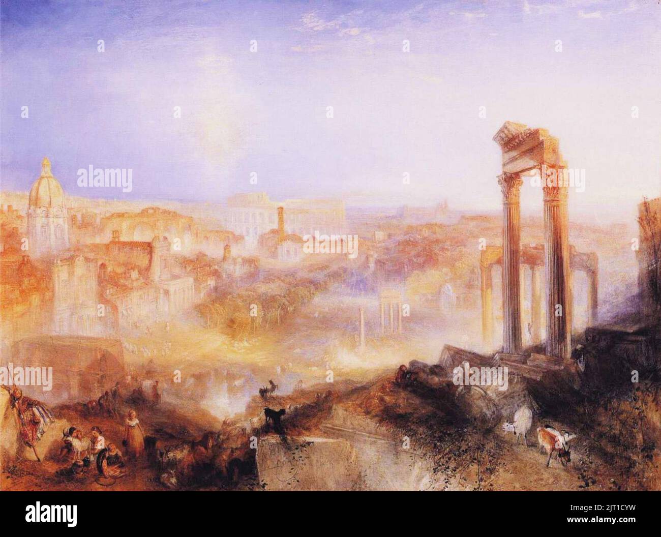Joseph Mallord William Turner - Modern Rome; Campo Vacino Stock Photo ...