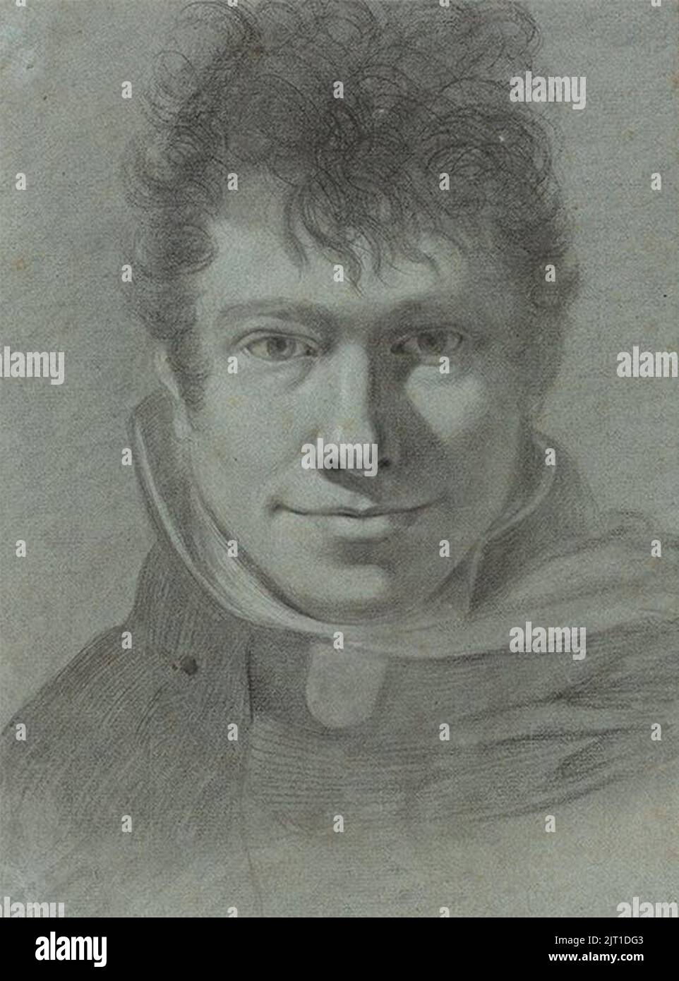 Self-portrait drawing by Wouter Johannes Van Troostwijk, c. 1792 Stock ...