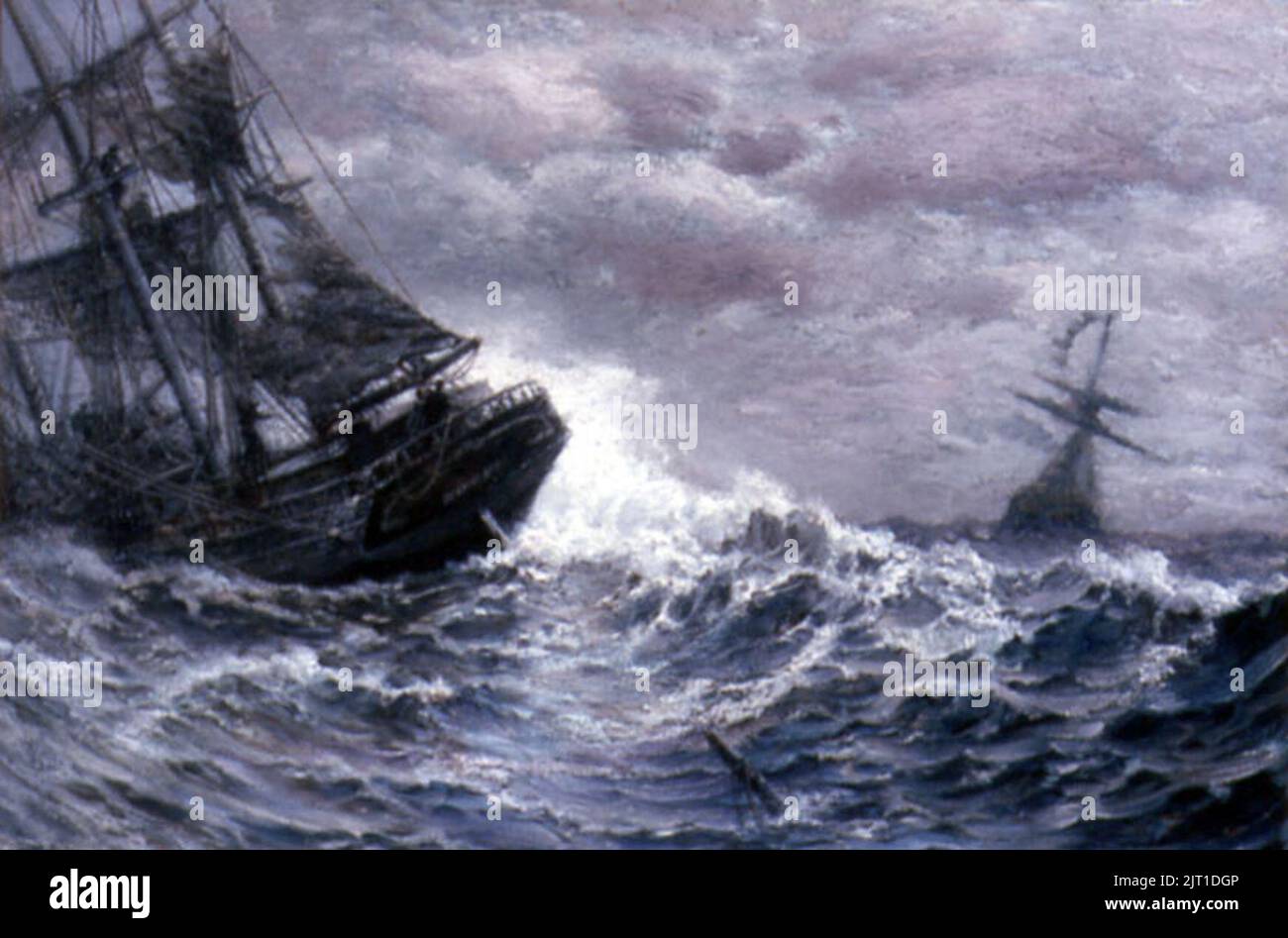 Ships in a Storm by James Gale Tyler, 1907 Stock Photo - Alamy