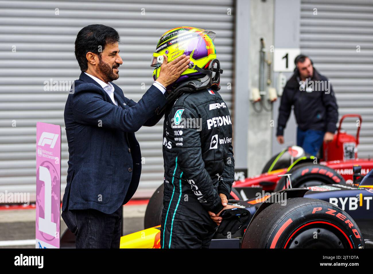 BEN SULAYEM Mohammed (uae), President of the FIA, HAMILTON Lewis (gbr), Mercedes AMG F1 Team W13 ...