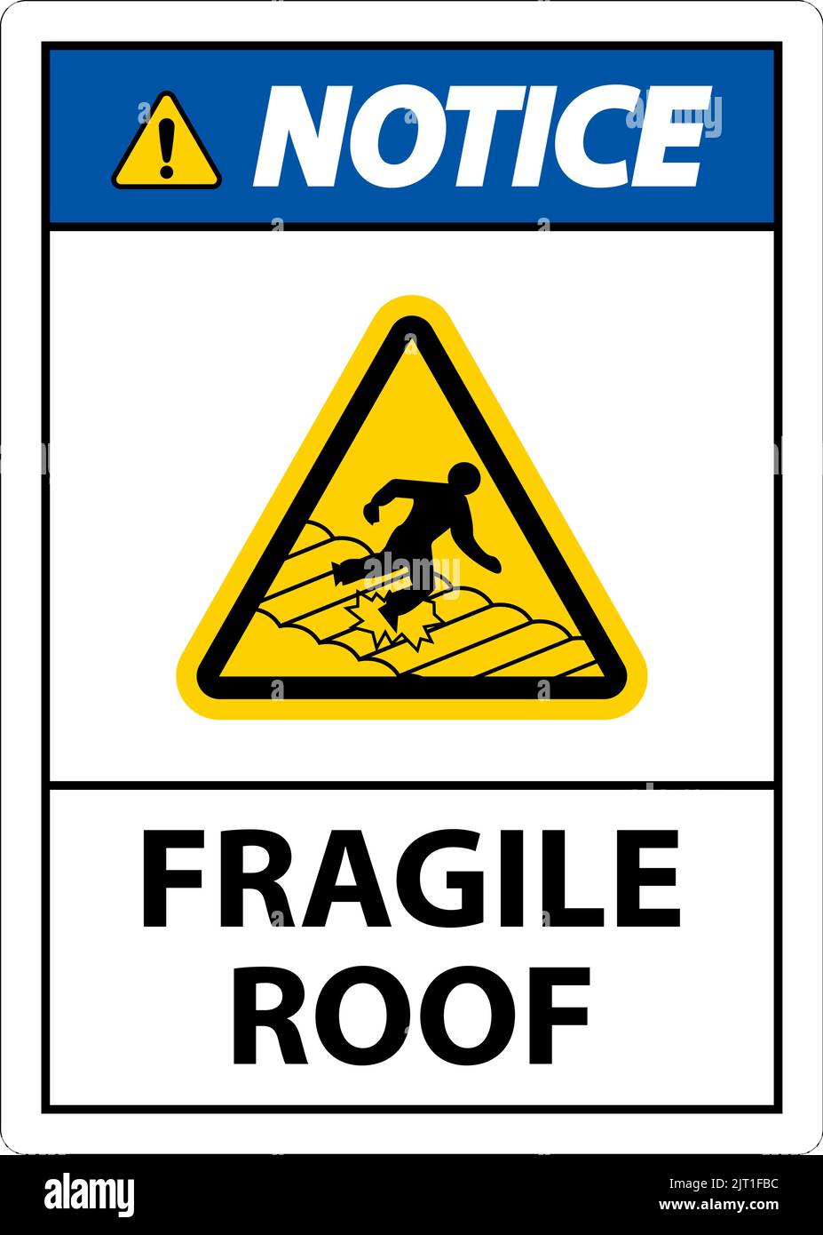 Notice Fragile Roof Sign On White Background Stock Vector Image & Art ...