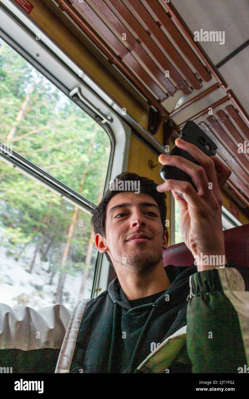 Interior train smile hi-res stock photography and images - Alamy