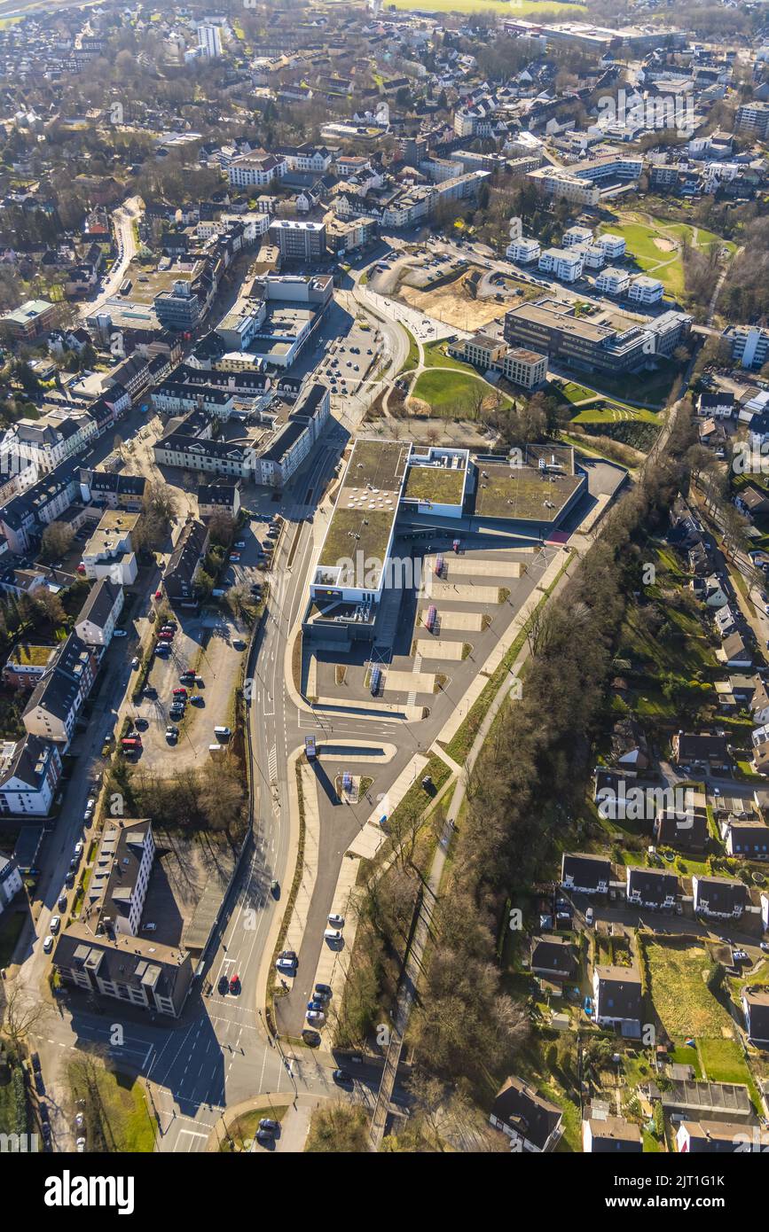 Aerial view, construction site at Velbert/Heiligenhaus campus ...