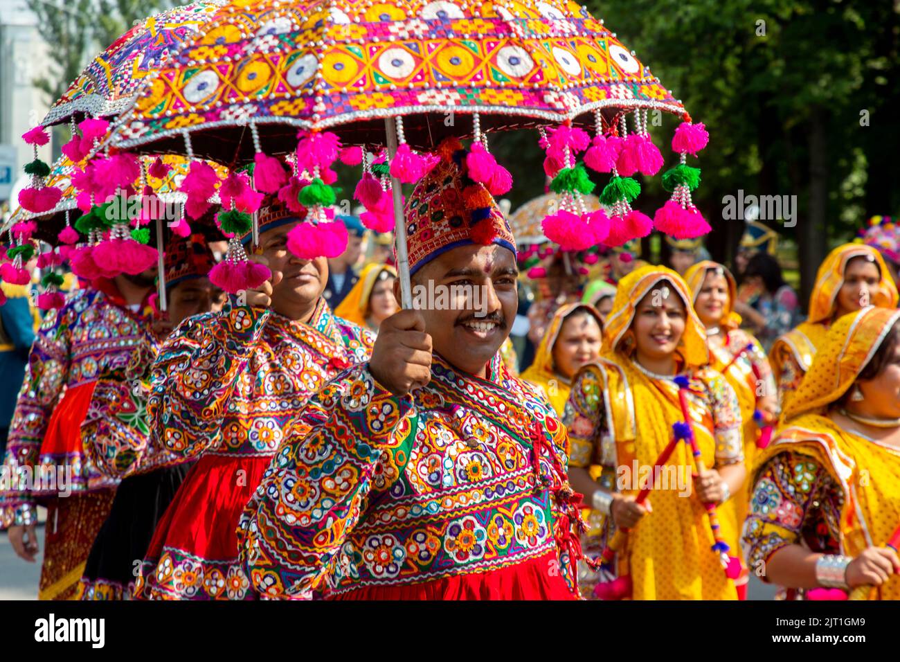 Moscow, Russia. 27th of August, 2022. Members of India's Panghat ...