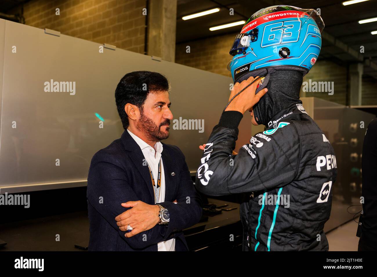 BEN SULAYEM Mohammed (uae), President of the FIA, RUSSELL George (gbr ...