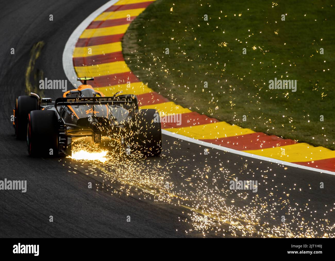 SPA - Lando Norris (4) with the McLaren MCL36 in action during ...