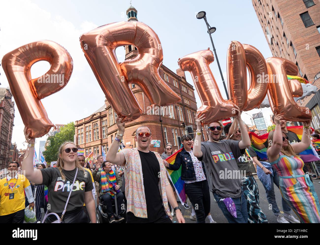 Pride spelt in balloons hi-res stock photography and images - Alamy