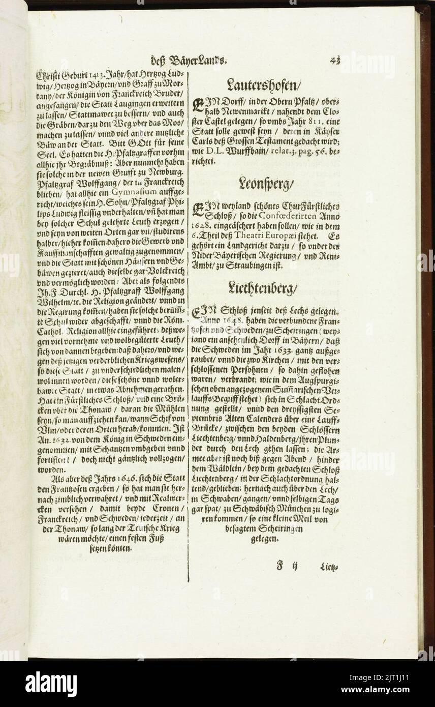 Topographia Bavariae (Merian) 072 Stock Photo - Alamy Topographia Bavariae (Merian) 072 Stock Photo - Alamy