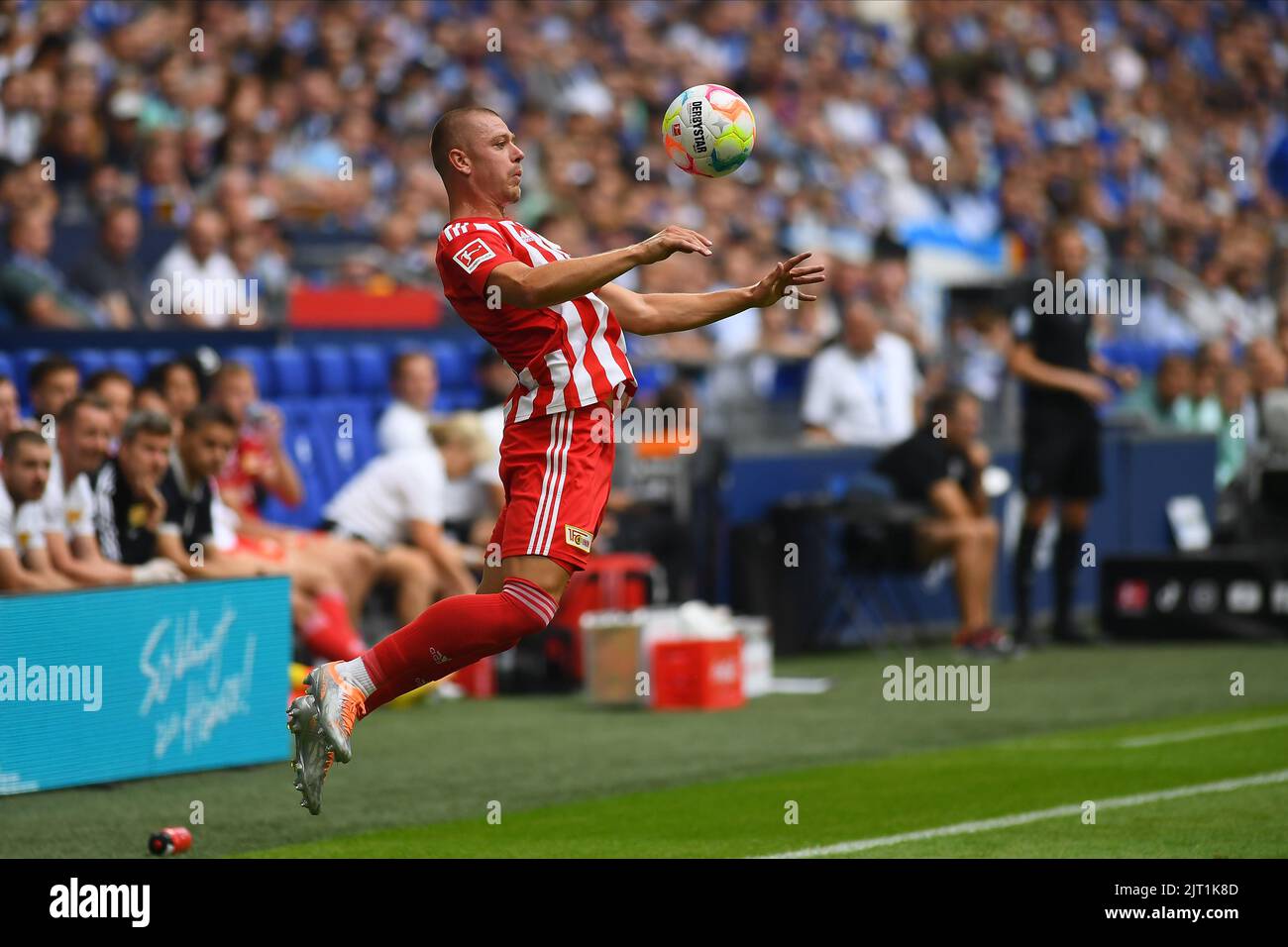 GELSENKIRCHEN, GERMANY - AUGUST 27, 2022: Julian Ryerson. The football ...
