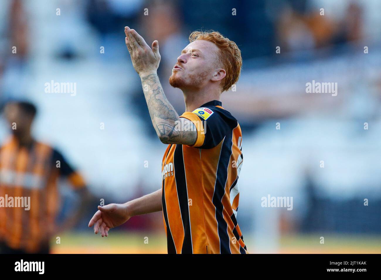 Ryan Woods #15 of Hull City blows a kiss to the crowd Stock Photo - Alamy