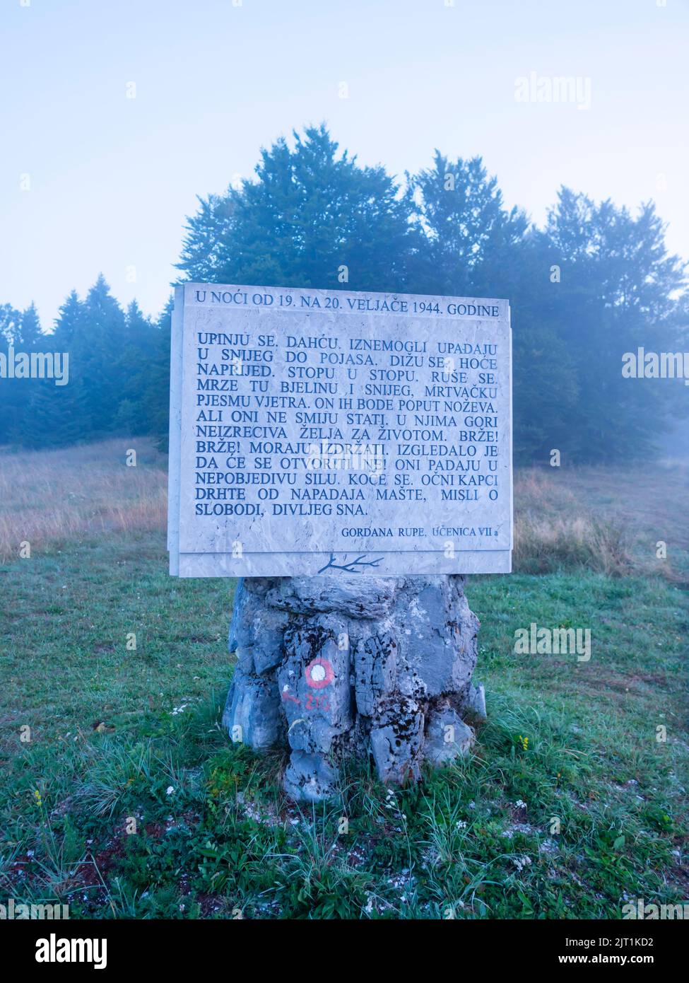 Stone monoliths in memory of frozen soldiers hi-res stock photography ...