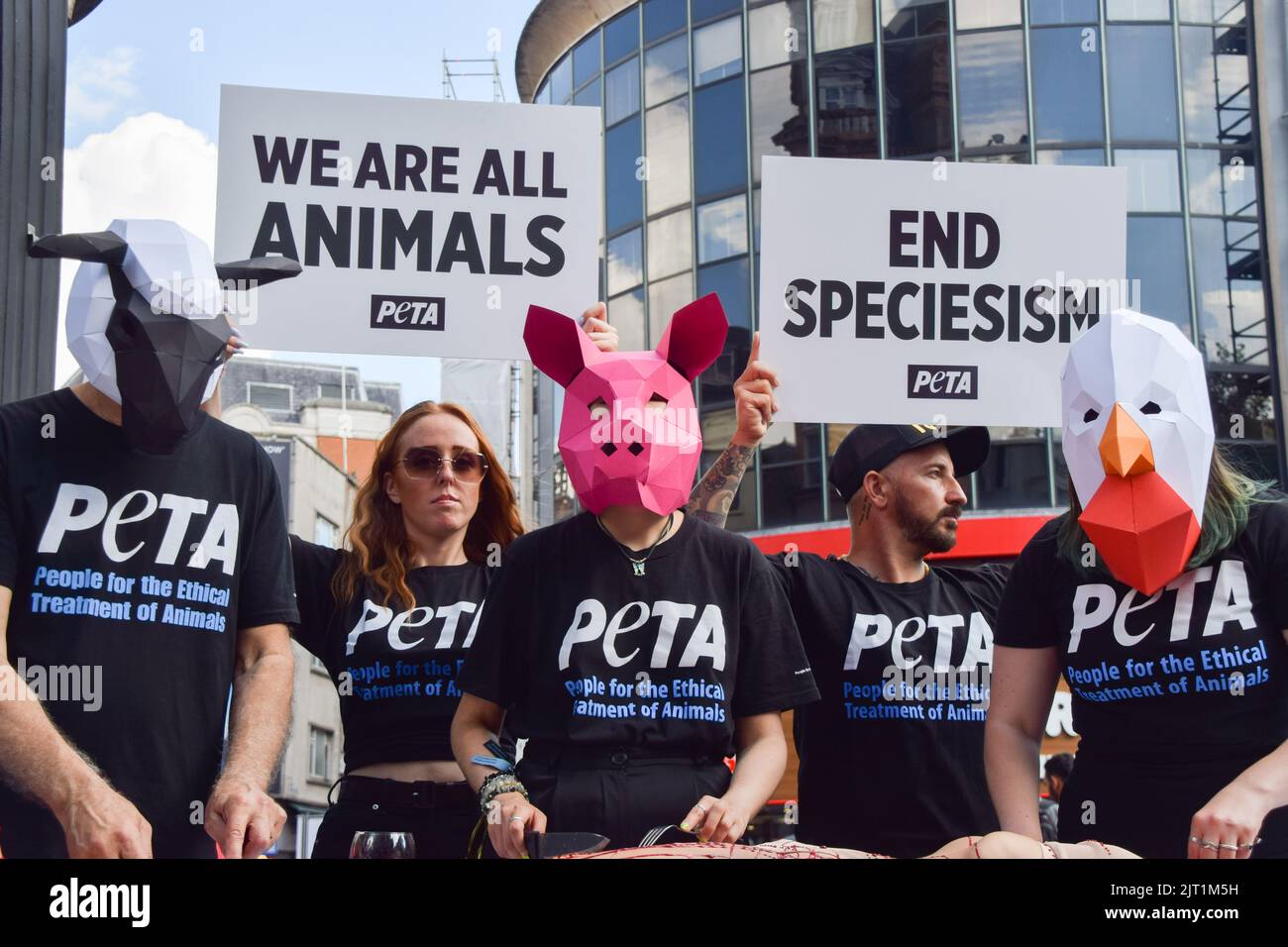 PETA (People for the Ethical Treatment of Animals) activists wear ...