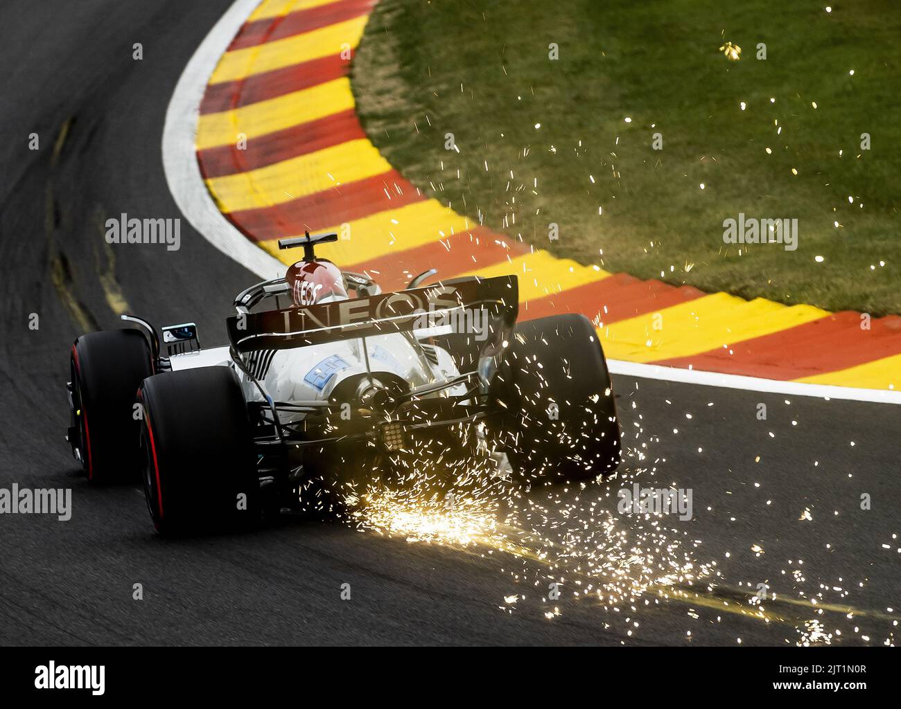 SPA - George Russell (Mercedes) in action during qualifying ahead of ...