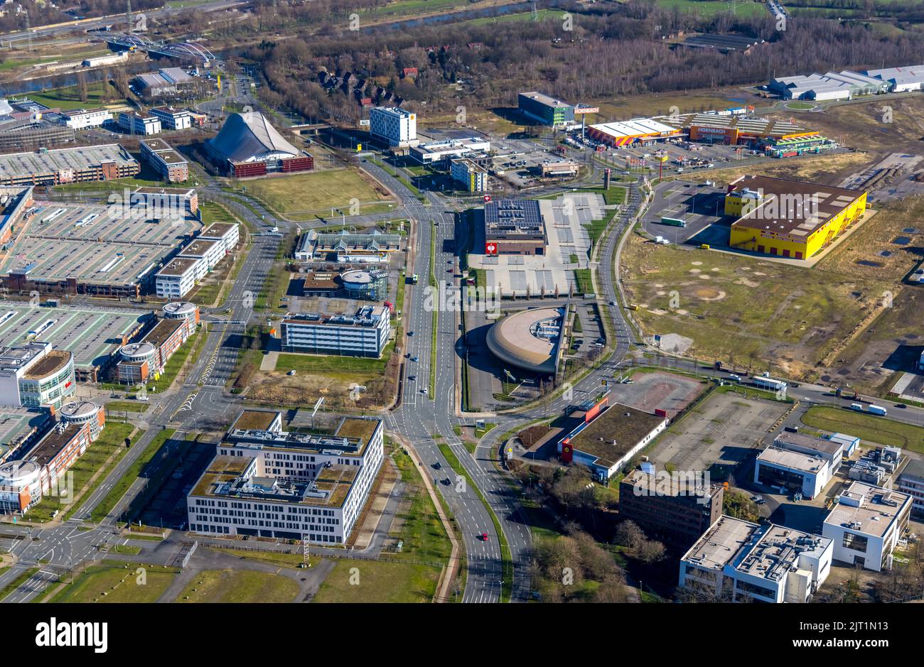 Commercial enterprises on centroallee and osterfelder strasse hi-res ...